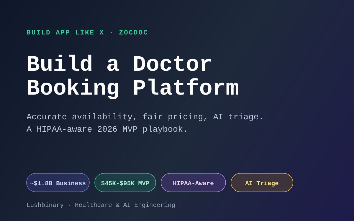 Build a Doctor Booking App Like Zocdoc | Lushbinary
