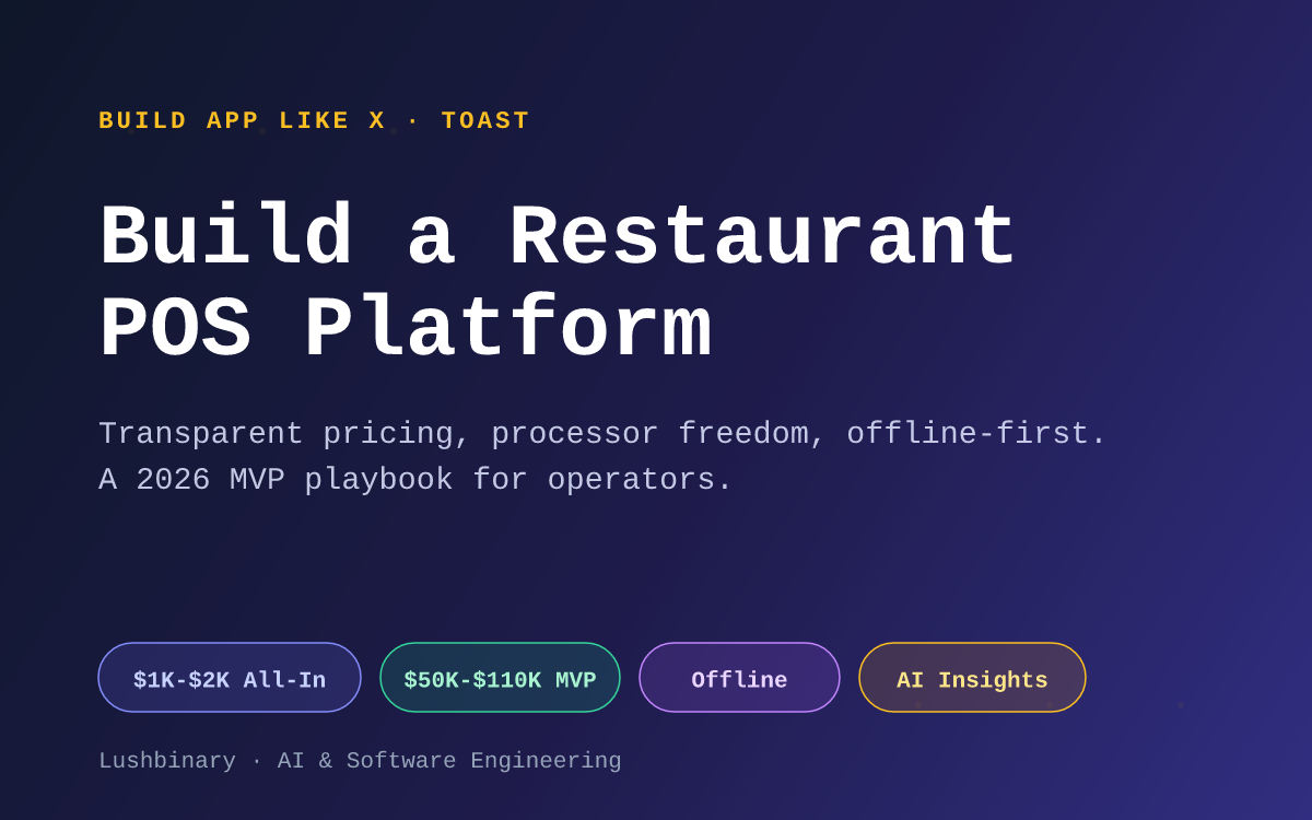 Build a Restaurant POS Platform Like Toast | Lushbinary